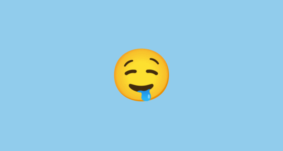 🤤 Cara Babeando Emoji on Noto Color Emoji, Animated 14.0
