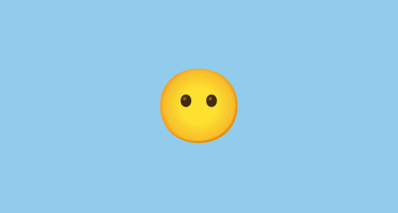 😶 입이 없는 얼굴 Emoji on Noto Color Emoji, Animated 14.0