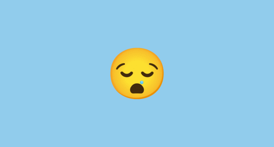 😪 Muka Mengantuk Emoji on Noto Color Emoji, Animated 14.0