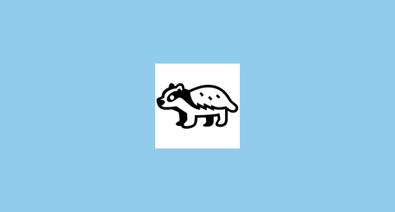 🦡 오소리 Emoji on Noto Emoji Font 14.0