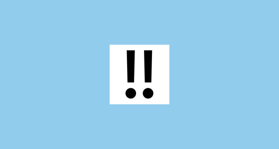 ‼️ Dubbel Uitroepteken Emoji on Noto Emoji Font 14.0