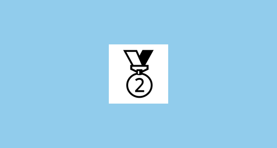🥈 2nd Place Medal Emoji on Noto Emoji Font 15.0
