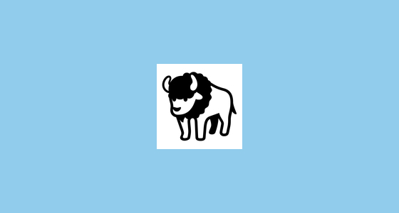 🦬 Bison Emoji on Noto Emoji Font 15.0