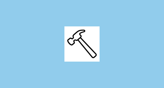 🔨 Hammer Emoji on Noto Emoji Font 15.0