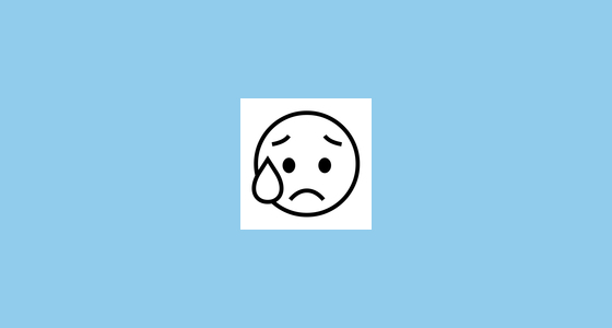 😥 Cara Triste Pero Aliviada Emoji on Noto Emoji Font 15.0