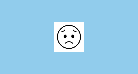 😟 Muka Risau Emoji on Noto Emoji Font 15.0