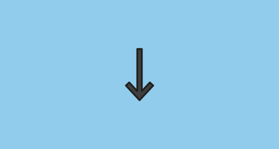 ⬇️ Down Arrow Emoji on OpenMoji 1.0