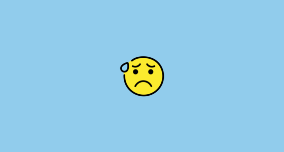 😰 Angstig Gezicht Met Zweetdruppel Emoji on OpenMoji 1.0