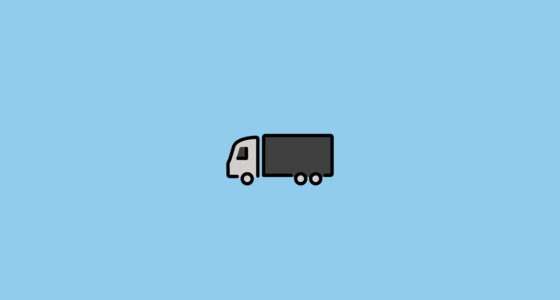 🚛 Articulated Lorry Emoji on OpenMoji 12.0