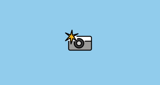 📸 Cámara Con Flash Emoji on OpenMoji 12.0