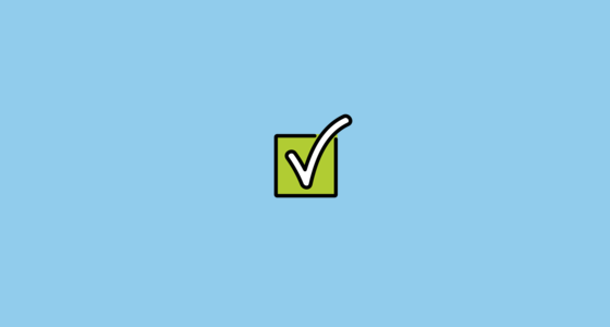 Knop Voor Vinkje Emoji on OpenMoji 14.0