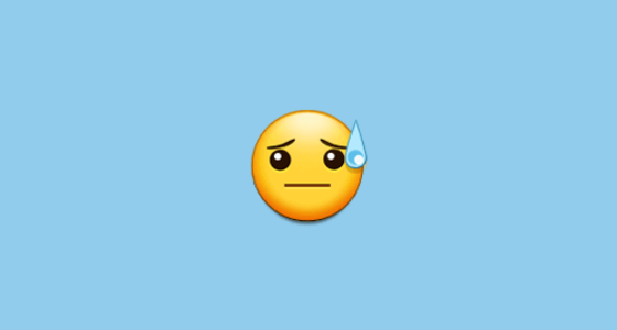 😓 Downcast Face with Sweat Emoji on Samsung Experience 9.0