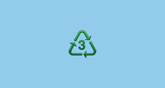 Recycling Symbol for Type-3 Plastics Emoji on Samsung Experience 9.0