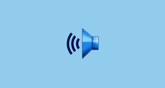 Right Speaker with Three Sound Waves Emoji on Samsung Experience 9.0