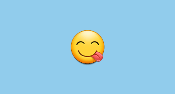 😋 Cara Saboreando Comida Emoji on Samsung Experience 9.5