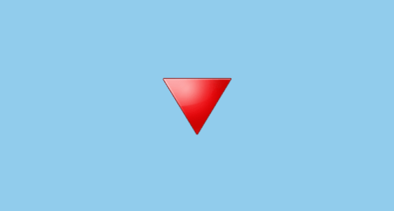 🔻 Red Triangle Pointed Down Emoji on Samsung One UI 1.0