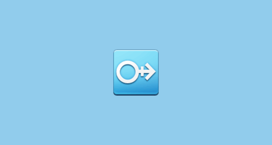 Horizontal Male with Stroke Sign Emoji on Samsung One UI 1.0