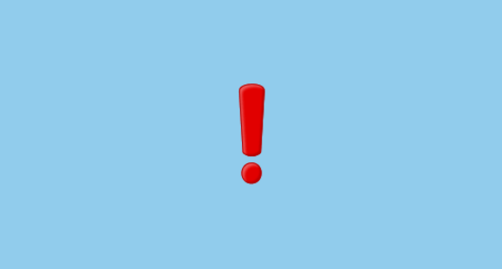 Rotes Ausrufezeichen Emoji on Samsung One UI 2.0