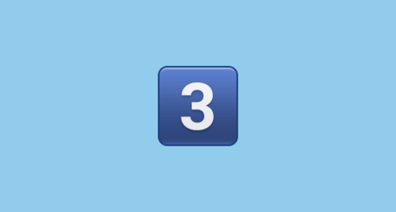 3️⃣ Keycap Digit Three Emoji on Samsung One UI 2.0