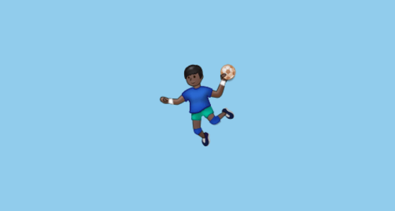 🤾🏿 Person Playing Handball: Dark Skin Tone Emoji on Samsung One UI 2.0