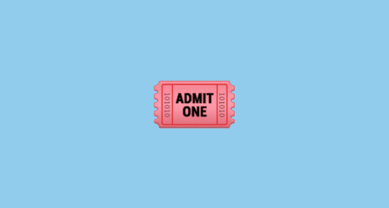 🎟️ Admission Tickets Emoji on Samsung One UI 2.1