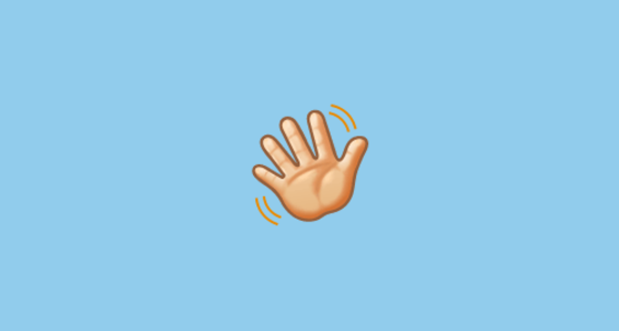👋🏻 흔드는 손: 하얀 피부 Emoji on Samsung One UI 3.1.1