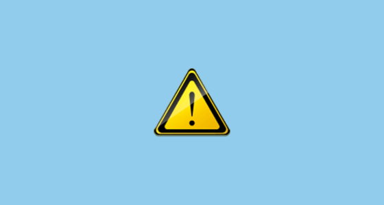 Caution Sign Emoji on Samsung One UI 4.0