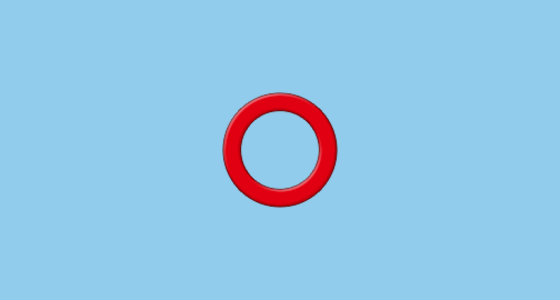⭕ Círculo Rojo Hueco Emoji on Samsung One UI 4.0