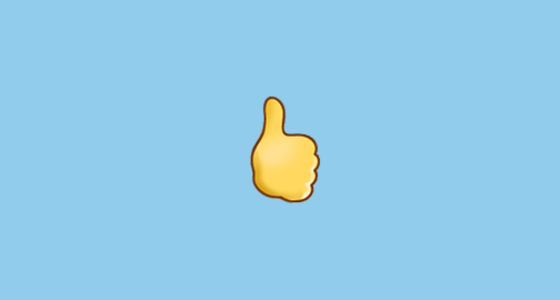 Reversed Thumbs Up Sign Emoji on Samsung One UI 4.0
