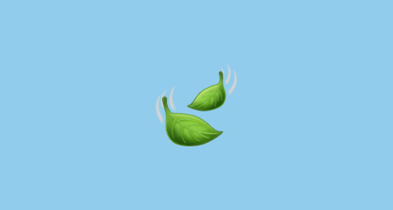 🍃 Leaf Fluttering in Wind Emoji on Samsung One UI 5.0