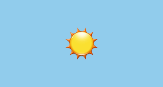 Sun Emoji on Samsung One UI 5.0