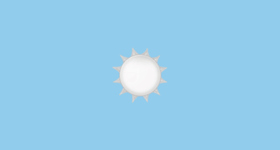 White Sun Emoji on Samsung One UI 5.0
