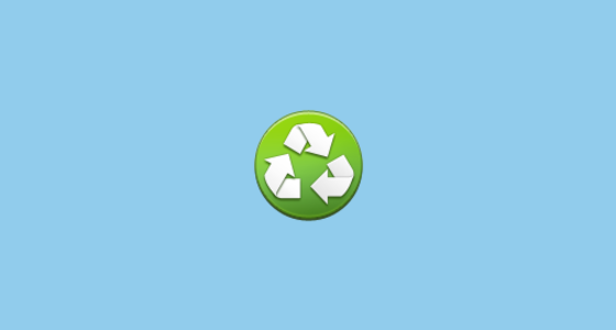 Recycled Paper Symbol Emoji on Samsung TouchWiz Nature UX 2