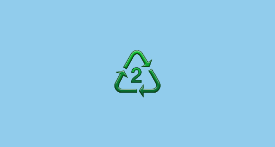 Recycling Symbol for Type-2 Plastics Emoji on Samsung TouchWiz 5.1