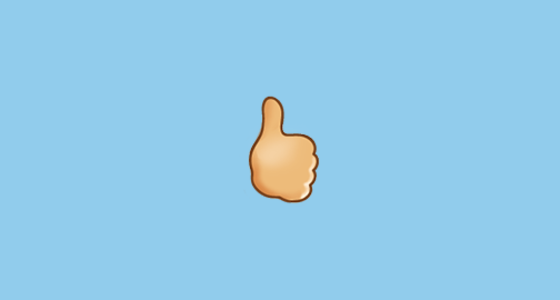 Reversed Thumbs Up Sign Emoji on Samsung TouchWiz 7.1
