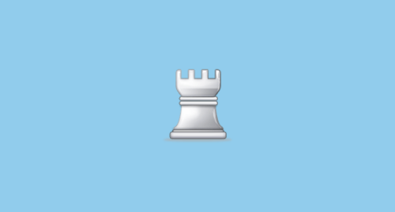 White Chess Rook Emoji on Samsung Experience 8.1