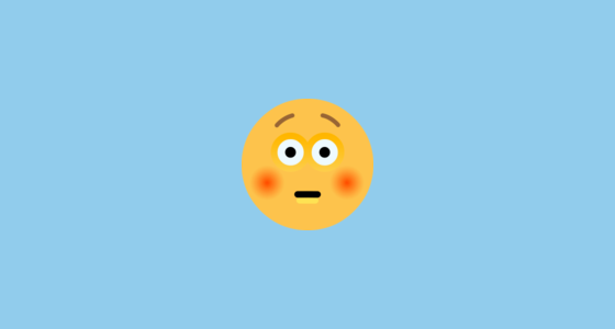 😳 Visage Qui Rougit Emoji on Skype Emoticons 1.2