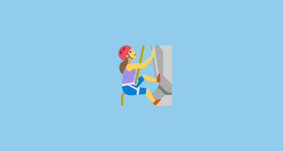 🧗‍♀️ 클라이밍하는 여자 Emoji on Skype Emoticons 1.2