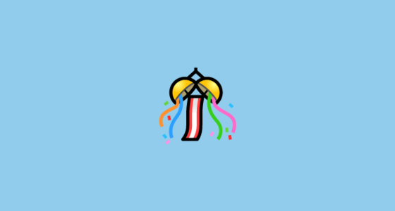 🎊 Confetti Ball Emoji on SoftBank 2014