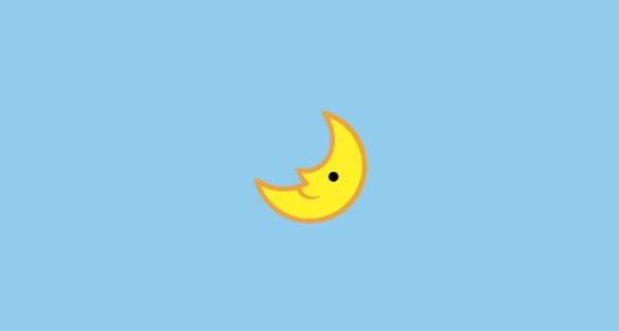 🌛 Faccina Primo Quarto Di Luna Emoji on SoftBank 2014 🌛 Faccina Primo Quarto Di Luna Emoji on SoftBank 2014