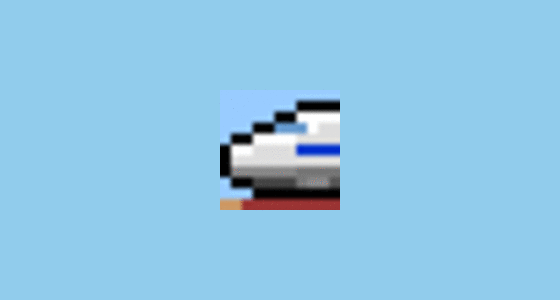 🚄 High-Speed Train Emoji on SoftBank 2000