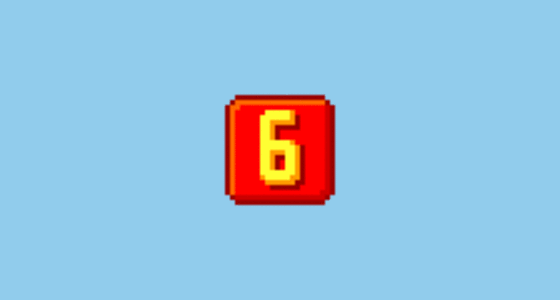 6️⃣ Keycap Digit Six Emoji on SoftBank 2004