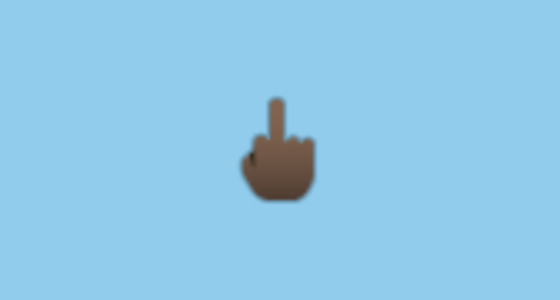 🖕🏿 Middle Finger: Dark Skin Tone Emoji on Sony Playstation 13.1