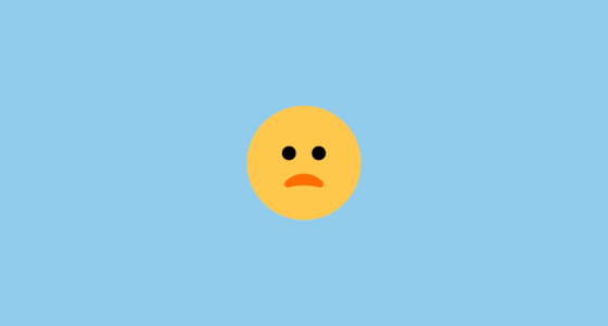 😦 Rosto Franzido Com Boca Aberta Emoji on Toss Face (토스페이스) February 2022