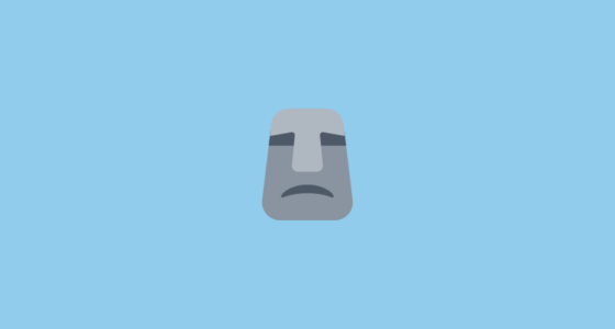 🗿 Moai Emoji on Toss Face (토스페이스) February 2022
