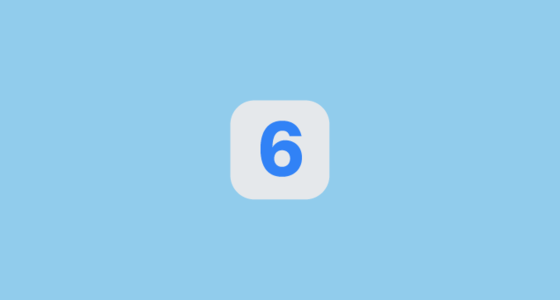 6️⃣ Keycap Digit Six Emoji on Toss Face (토스페이스) March 2022