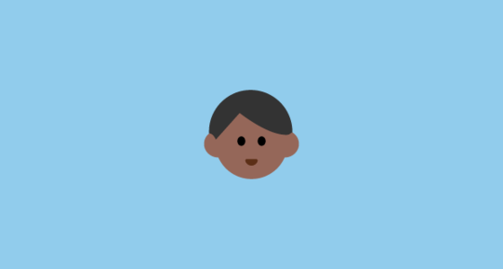 👦🏾 Boy: Medium-Dark Skin Tone Emoji on Toss Face (토스페이스) 1.3