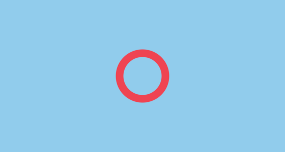 ⭕ Hollow Red Circle Emoji on Toss Face (토스페이스) 1.5