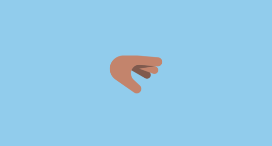 🫳🏽 Palm Down Hand: Medium Skin Tone Emoji on Toss Face (토스페이스) 1.5