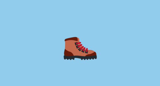 🥾 Hiking Boot Emoji on Twitter Twemoji 11.1